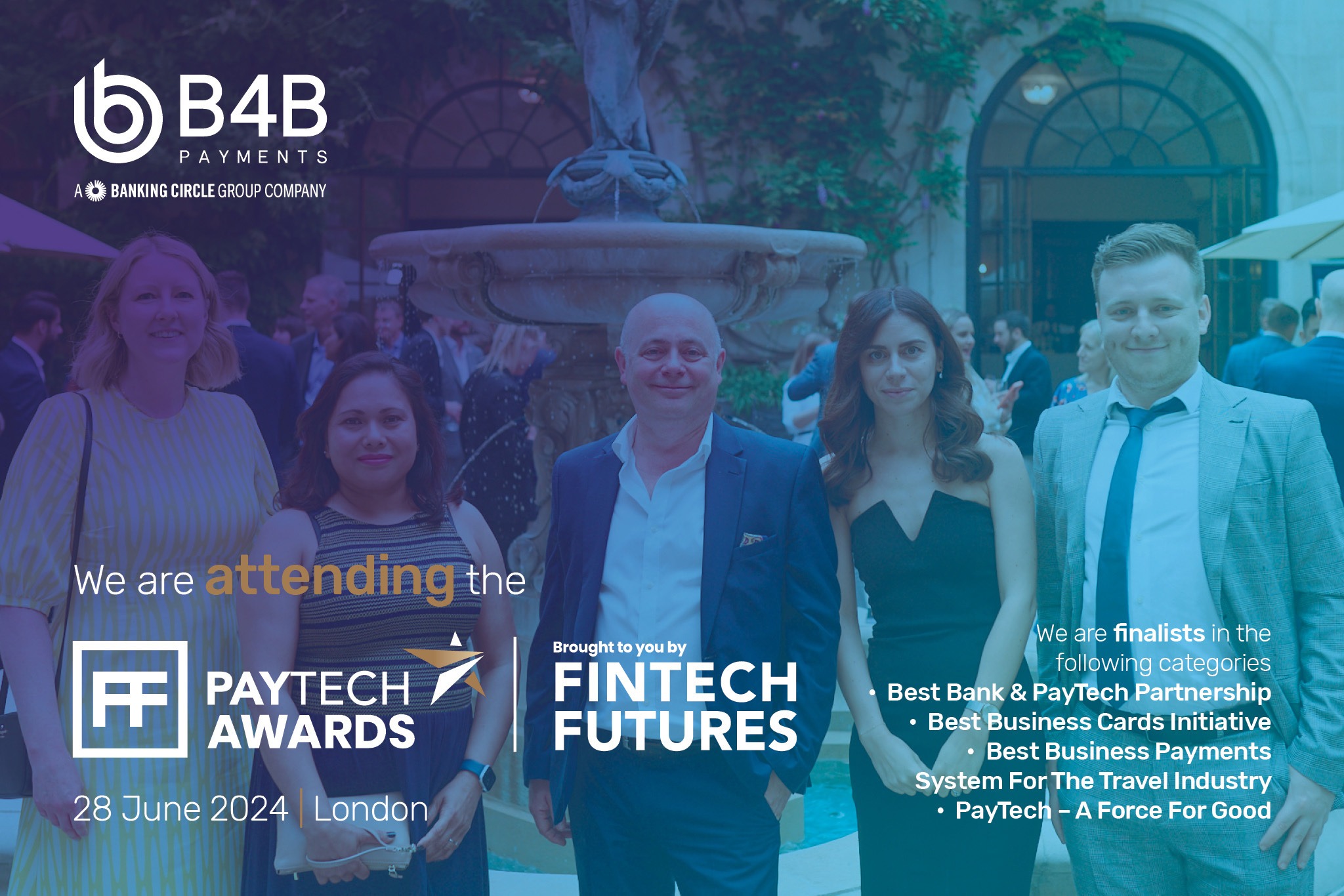 B4B Payments Excited to Be Nominated at PayTech Awards 2024